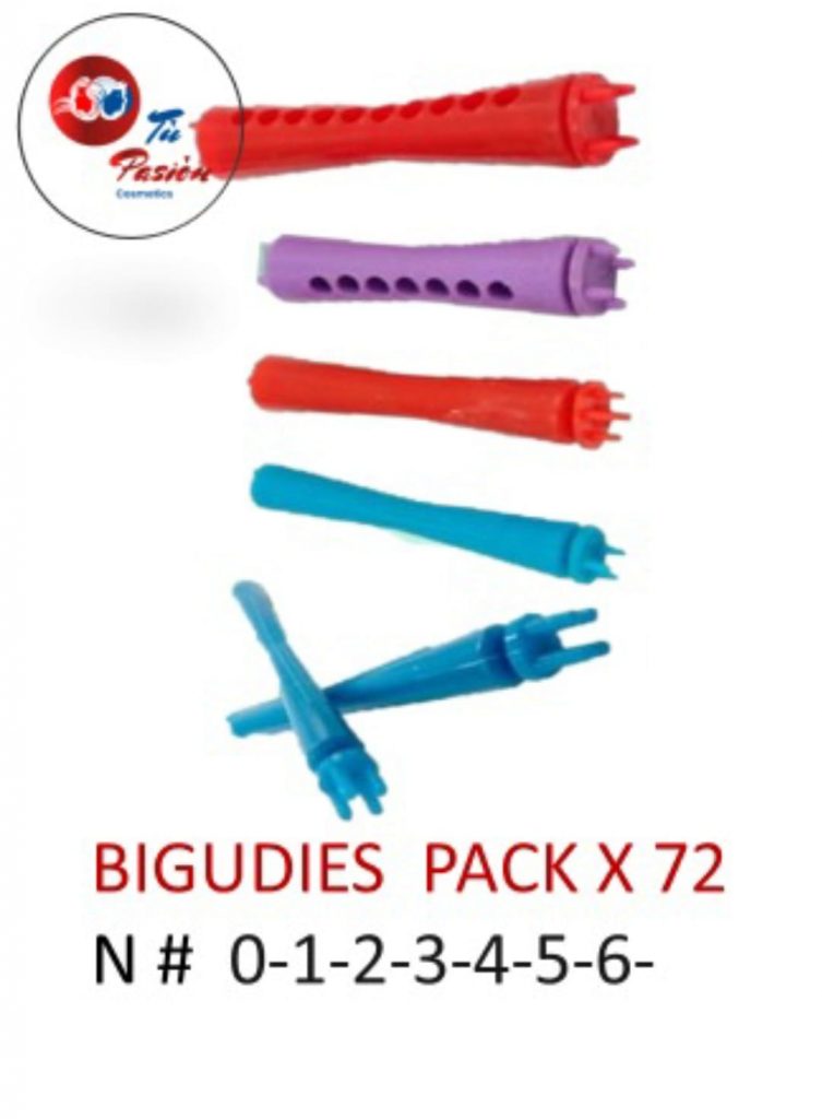 Bigudi Pack x 72 - # 0-1-2-3-4-5-6-7-8- Productos para Peluquería